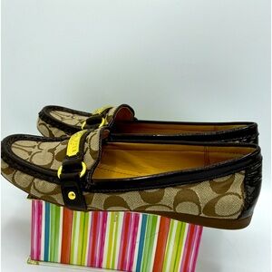 Coach | Shoes | Coach Felisha Signature Jacquard Moccasin Driving Shoes ...